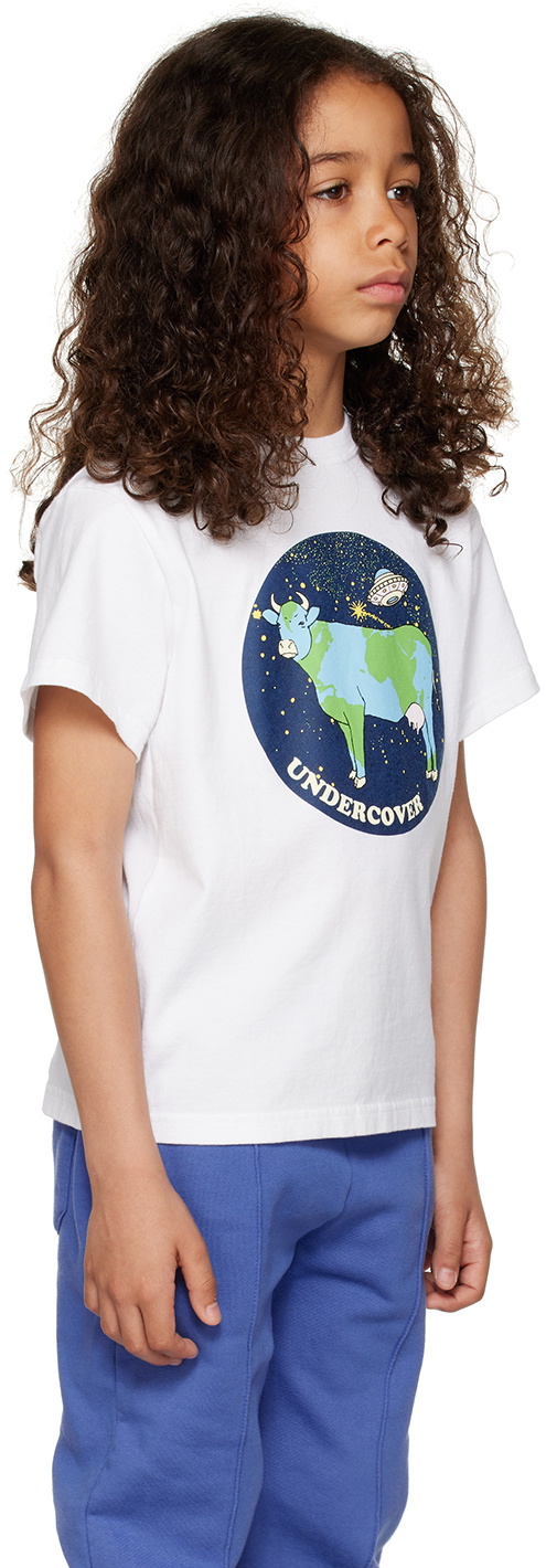 UNDERCOVER Kids White Graphic T-Shirt Undercover