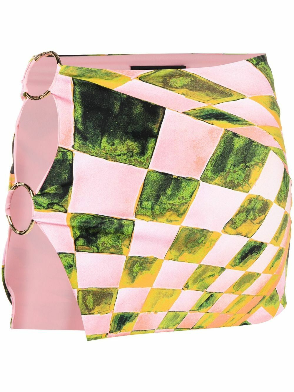 LOUISA BALLOU - Double Ring Lycra Mini Skirt Louisa Ballou