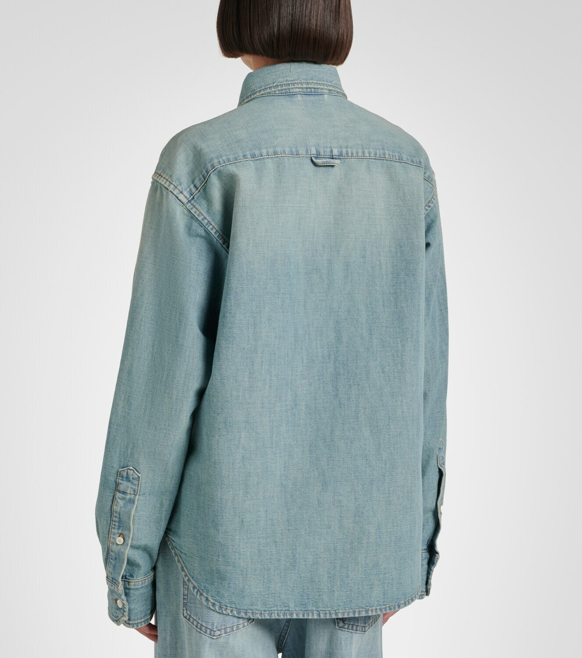 Miu Miu Logo chambray shirt Miu Miu