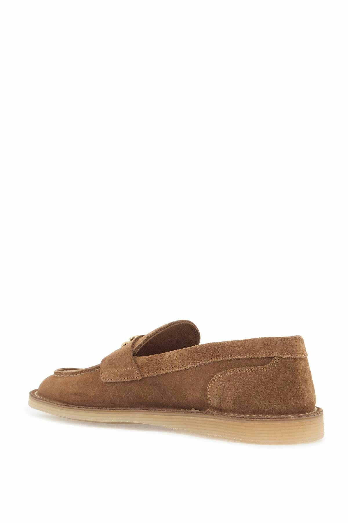DOLCE & GABBANA suede leather moccas Brown Dolce & Gabbana