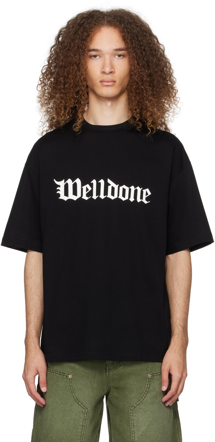 We11done Black Gothic T-Shirt We11done