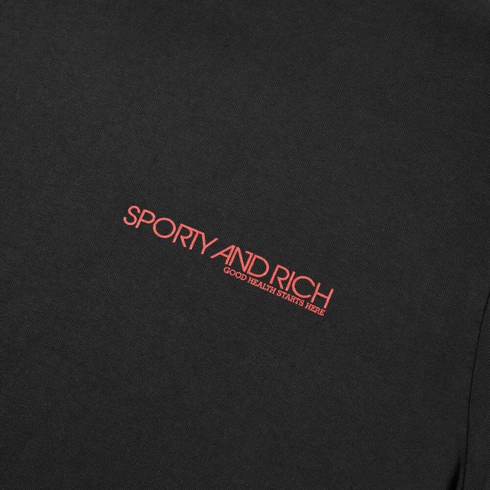 Sporty & Rich Disco T-Shirt in Faded Black/Red Sporty & Rich
