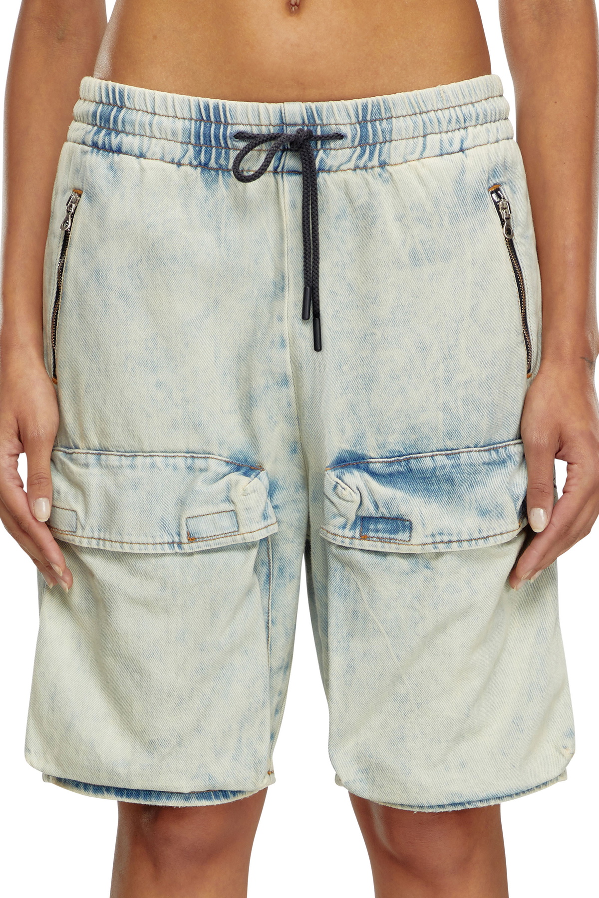 Diesel Denim cargo shorts - Shorts Womens in Blue Diesel