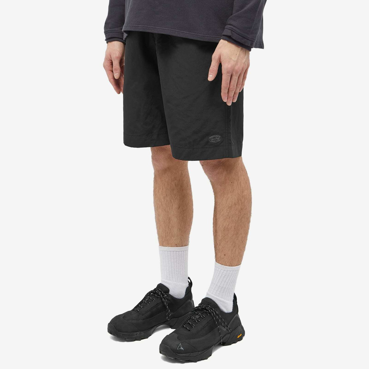 Snow Peak Men's Light Mountain Cloth Short in Black Snow Peak