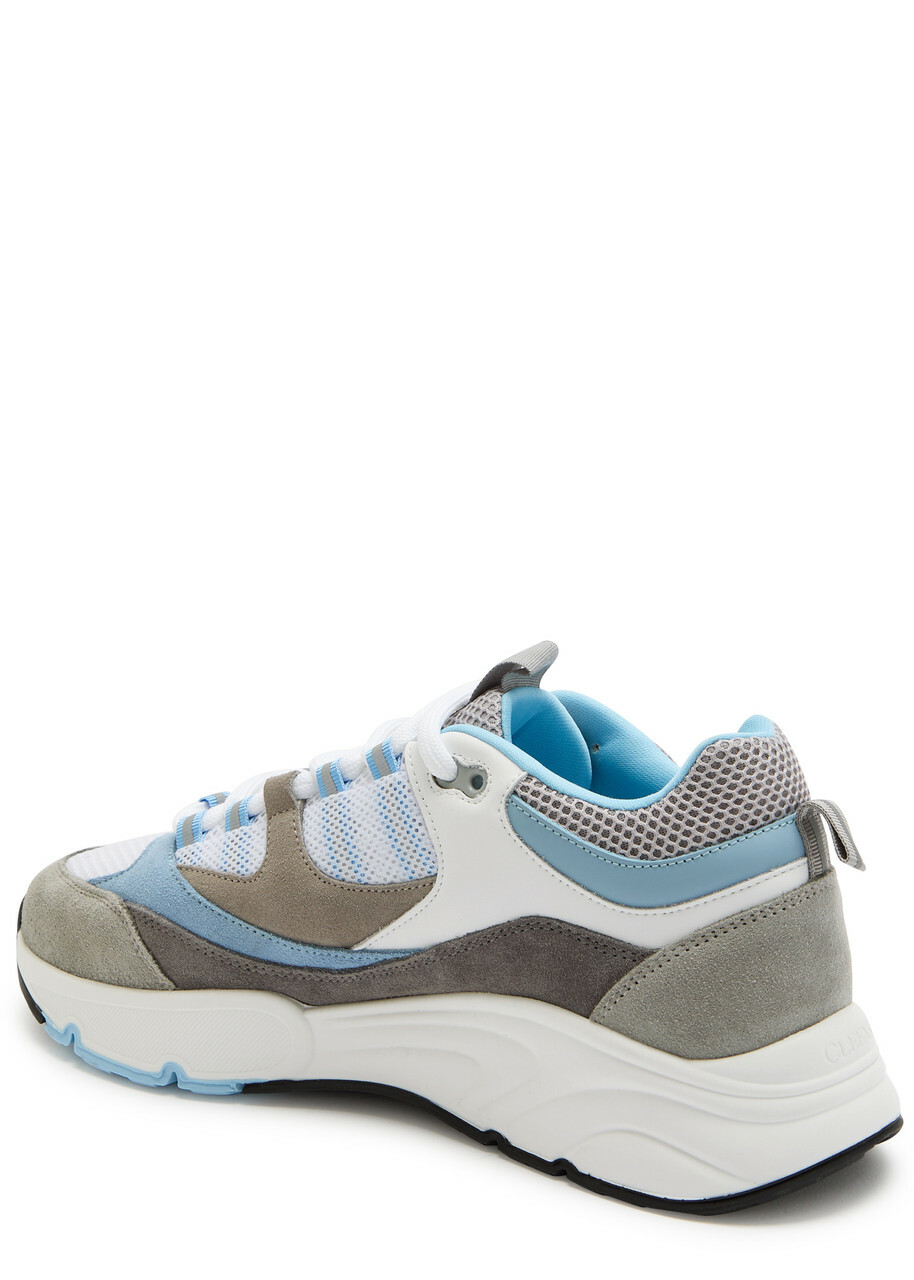 Cleens Aero Runner Panelled Mesh Sneakers Blue Cleens