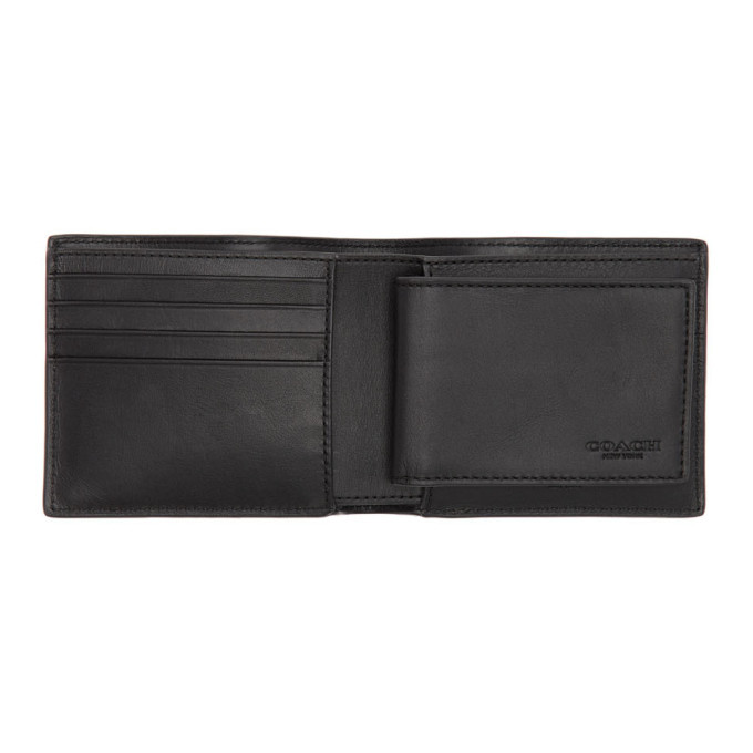 Coach 1941 Black Signature Compact ID Wallet Coach 1941