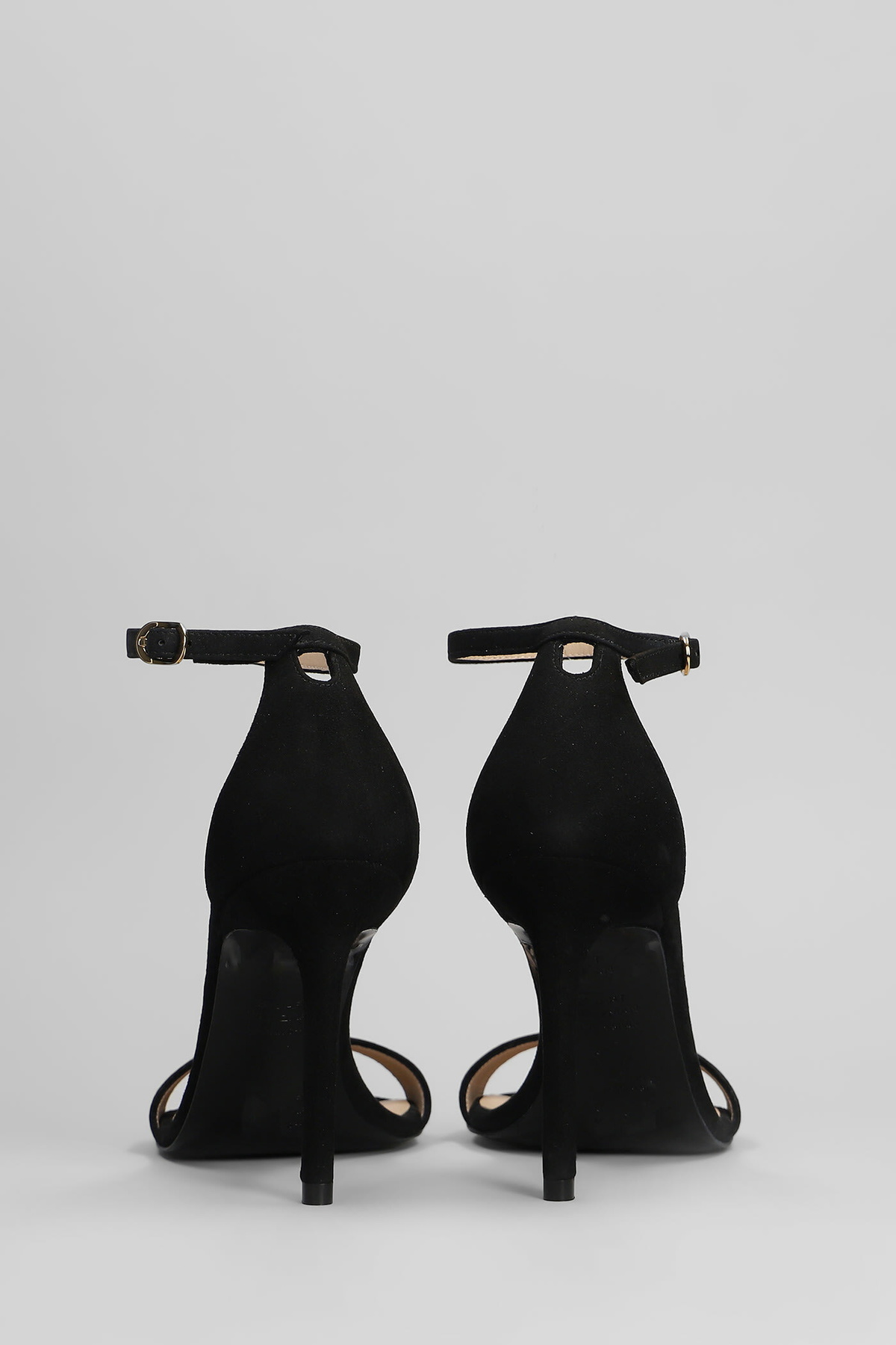 Stuart Weitzman Nudist Ii Sandals In Black Suede Stuart Weitzman
