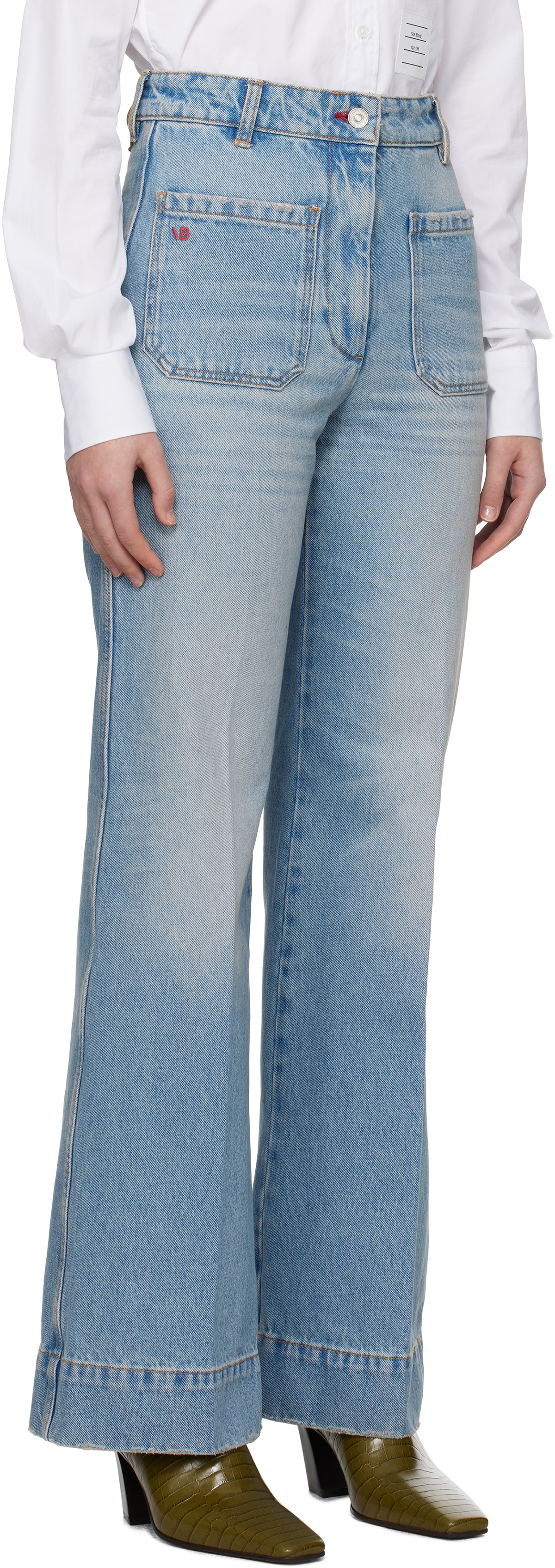 Victoria Beckham Blue Alina High Waisted Jeans Victoria Beckham
