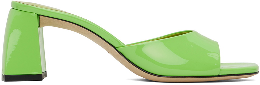 BY FAR SSENSE Exclusive Green Romy Mules By Far