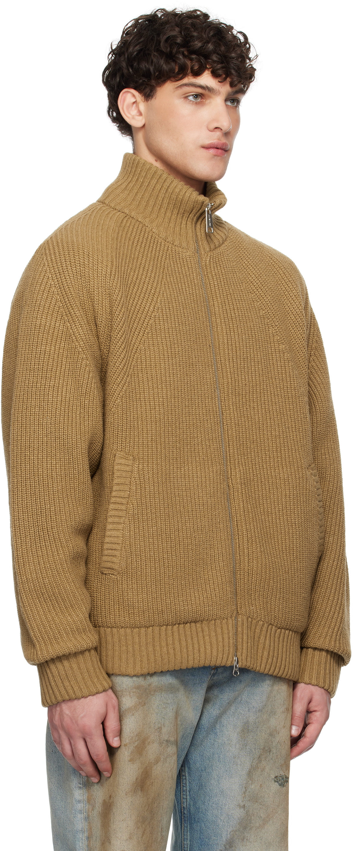 Carhartt Work In Progress Tan Banley Sweater Jacket Carhartt WIP