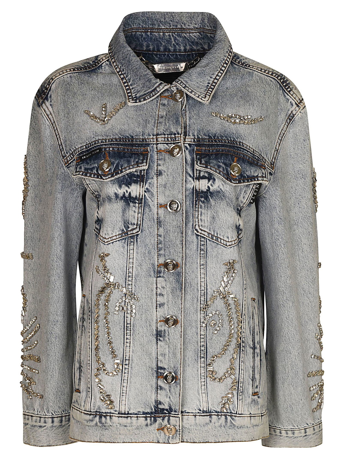 Philipp Plein Oversized Denim Duck Jacket Philipp Plein