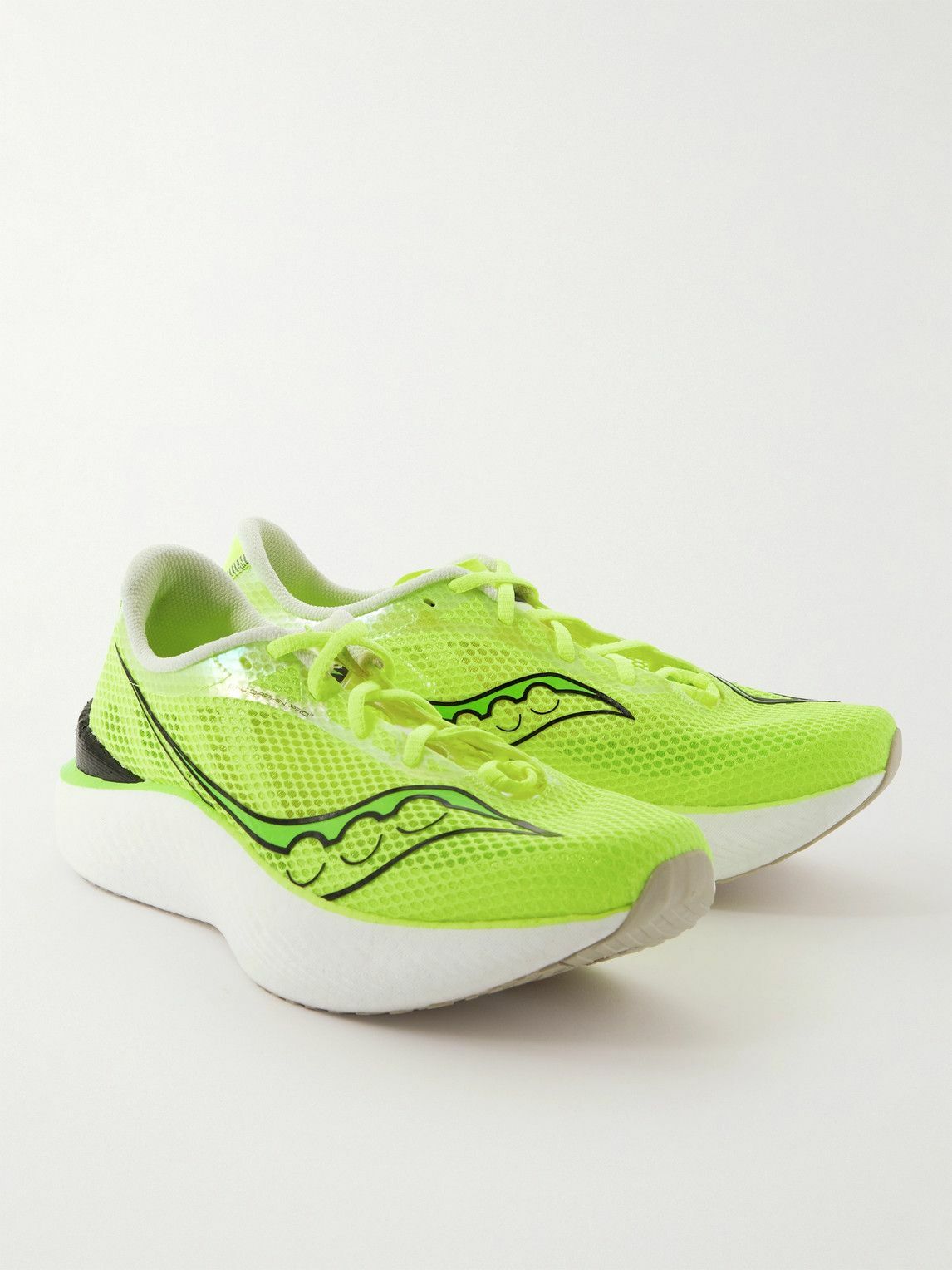 Saucony - Endorphin Pro 3 Rubber-Trimmed Mesh Running Sneakers - Yellow ...