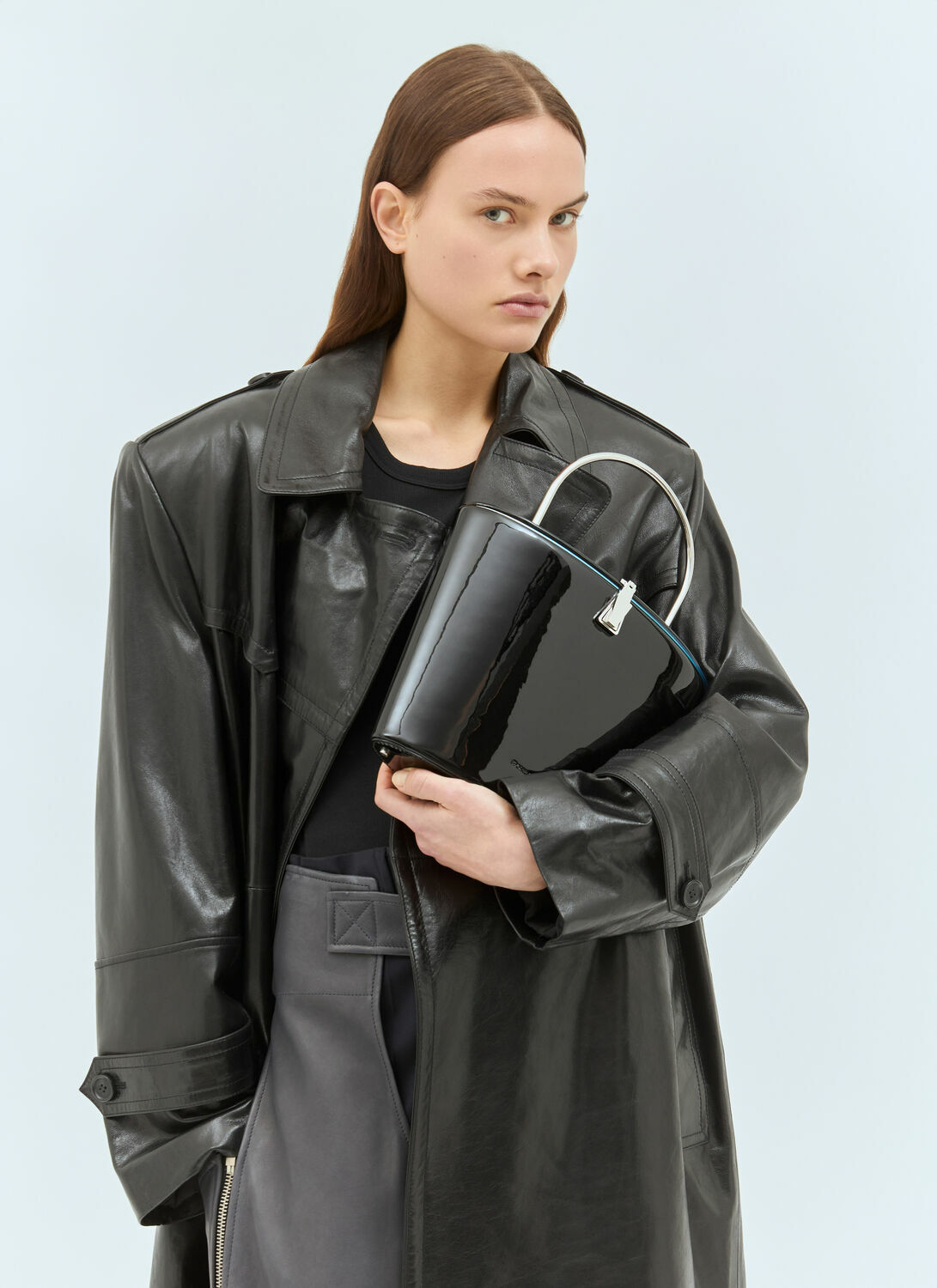 Sportmax Patent Leather Bucket Bag Sportmax