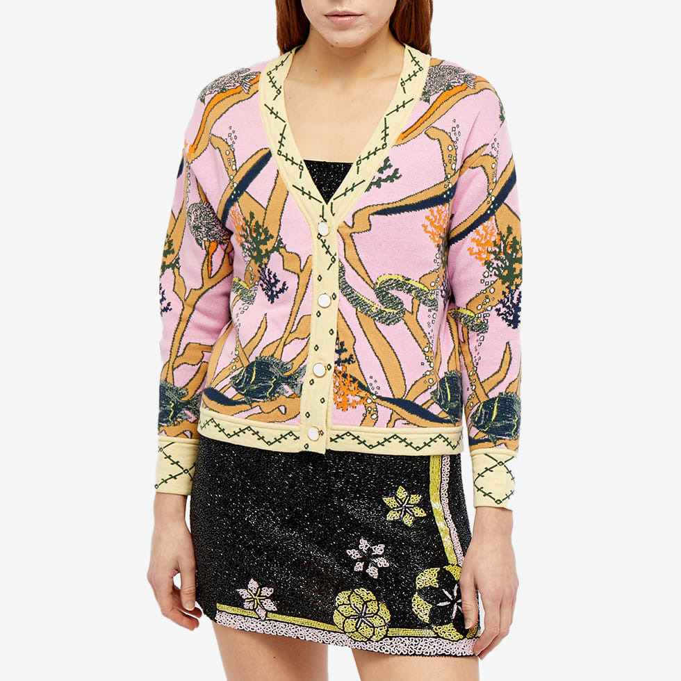 Oceanus Women's Bonnie Cardigan in Pink Oceanus