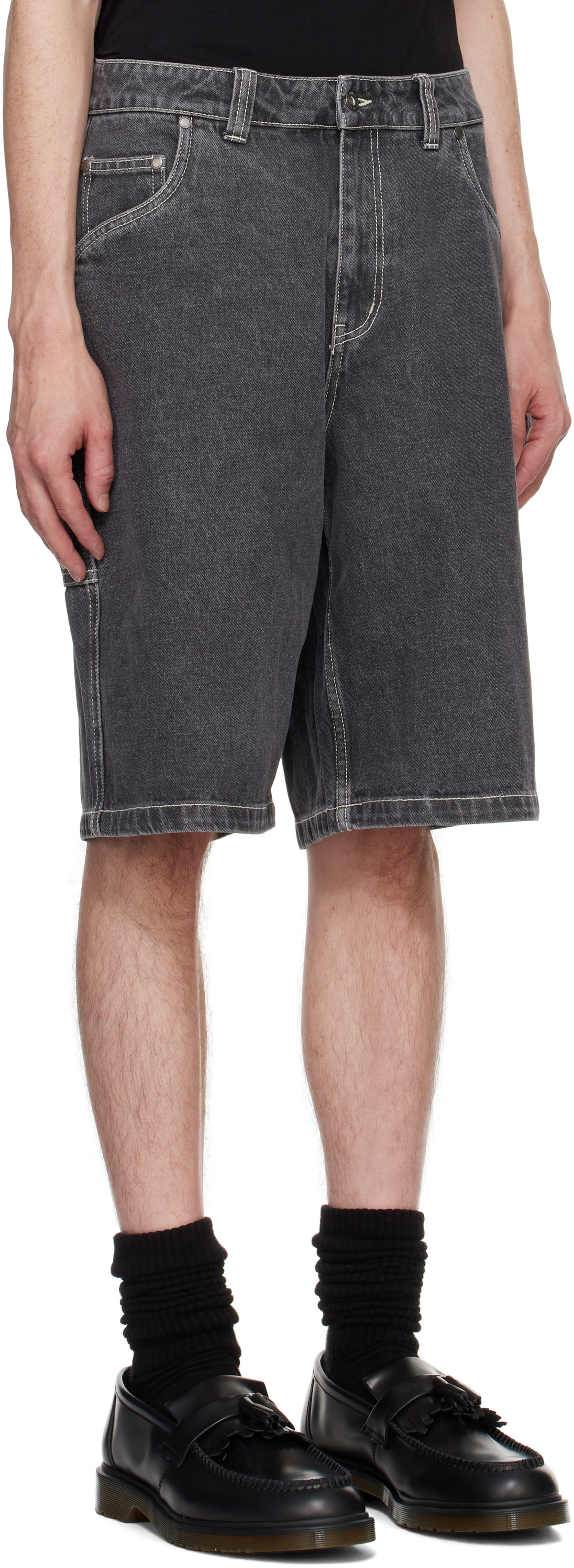 Dime Black Classic Denim Shorts Dime