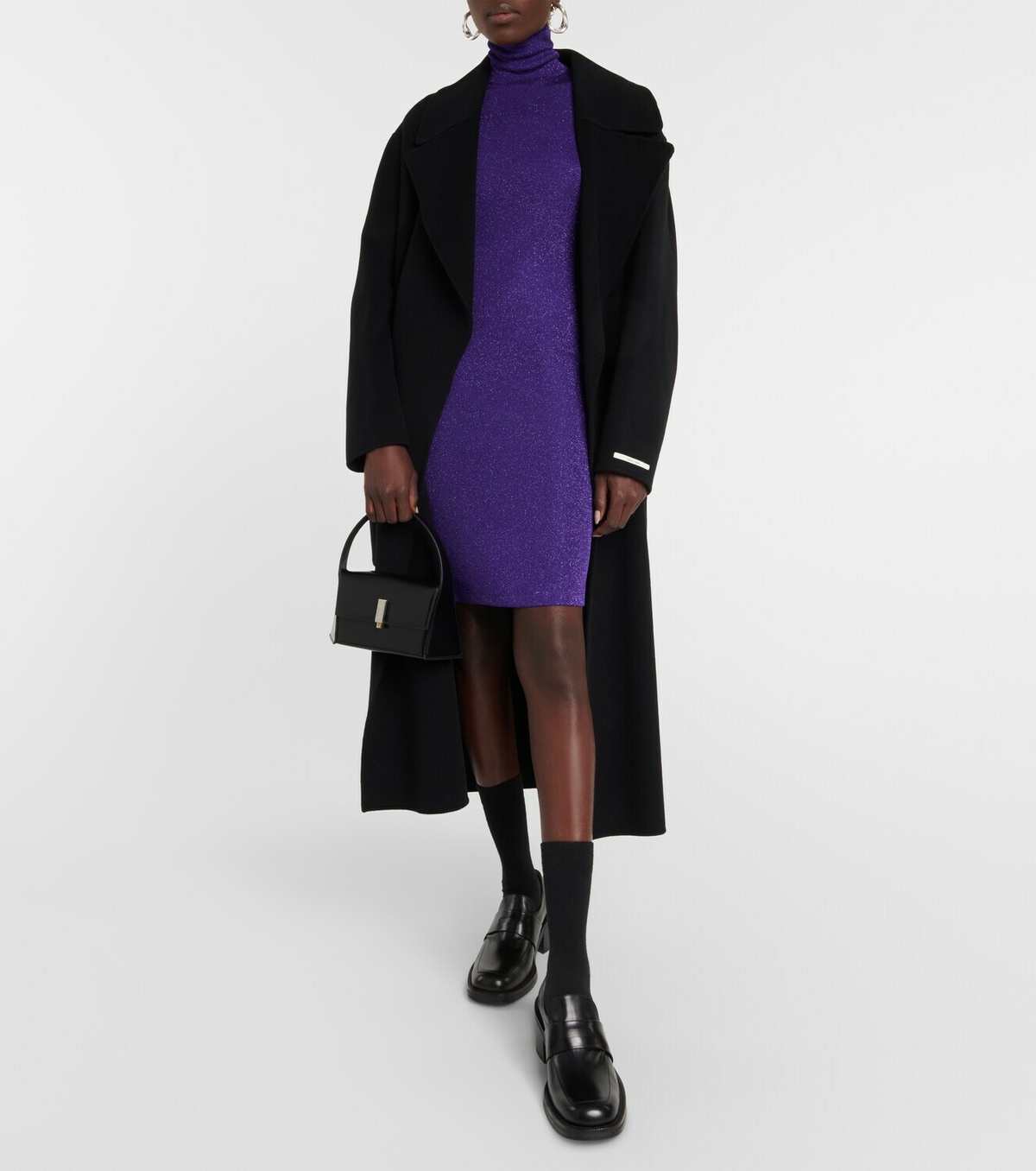 Sportmax Anta turtleneck Lurex® minidress Sportmax