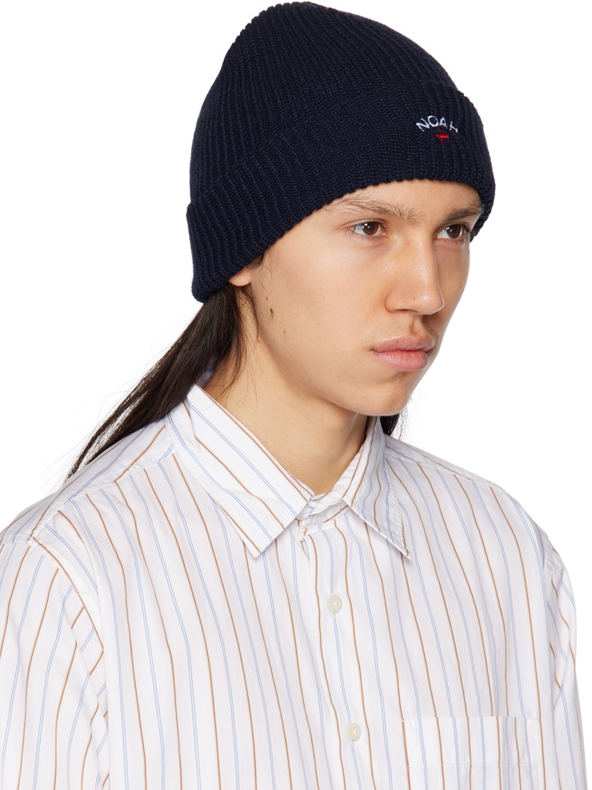 Noah Navy Core Logo Beanie Noah NYC