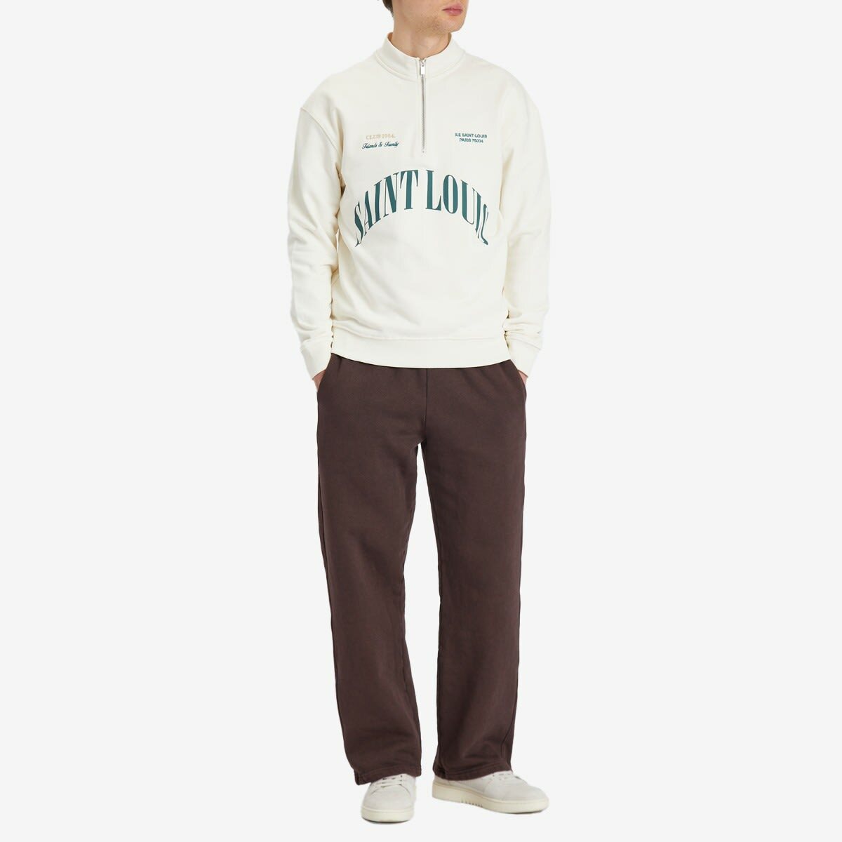 Club 1984 Men's Friends & Family Quarter Zip in Off White Club 1984