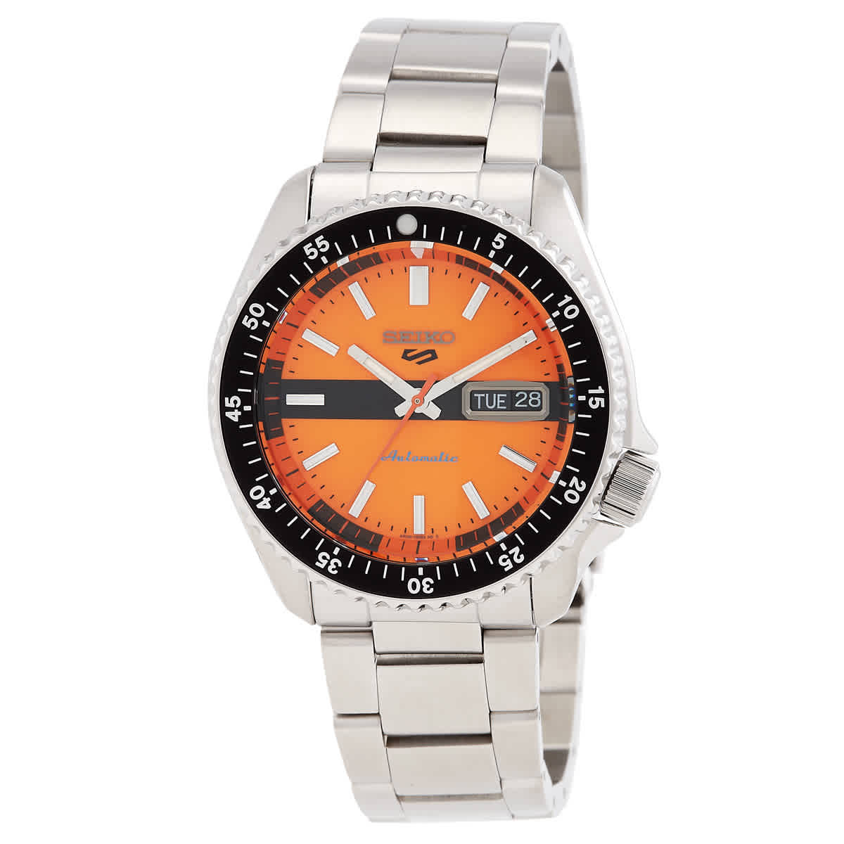 Seiko 5 Sports Automatic Orange Dial Mens Watch SRPK11 Seiko