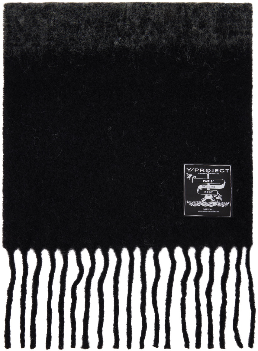 Y/Project Gray & Black Gradient Scarf Y/Project