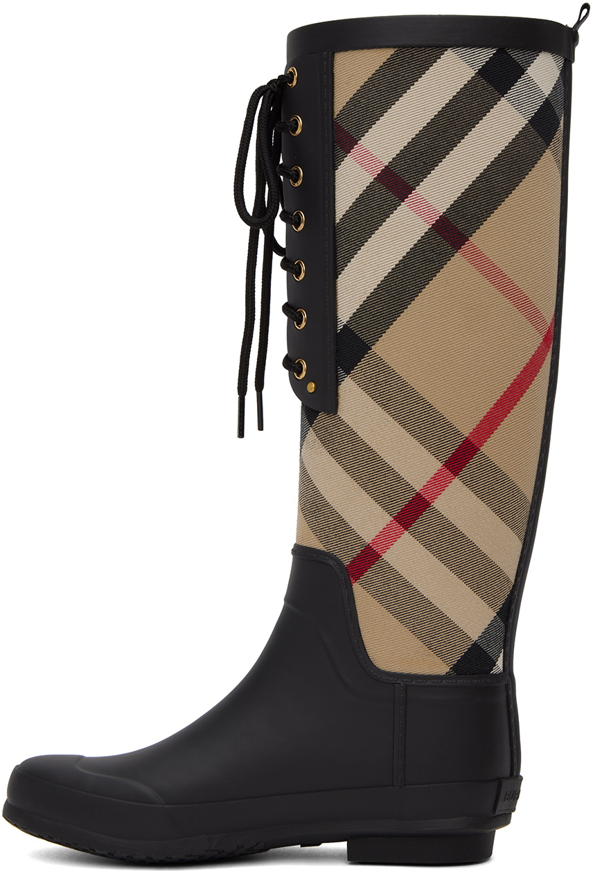 Burberry Black House Check Rain Boots Burberry