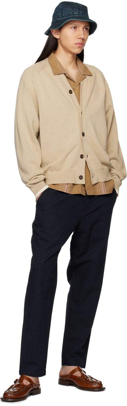 Universal Works Beige David Cardigan Universal Works