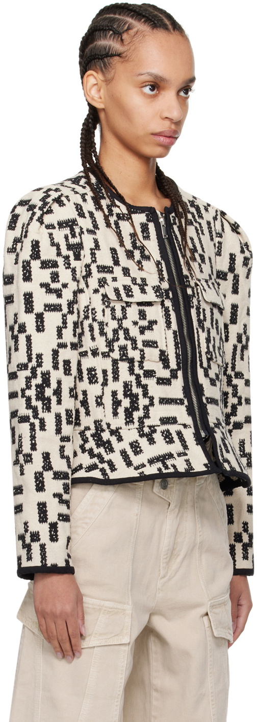Isabel Marant Etoile Off-White & Black Deliona Jacket Isabel Marant Etoile