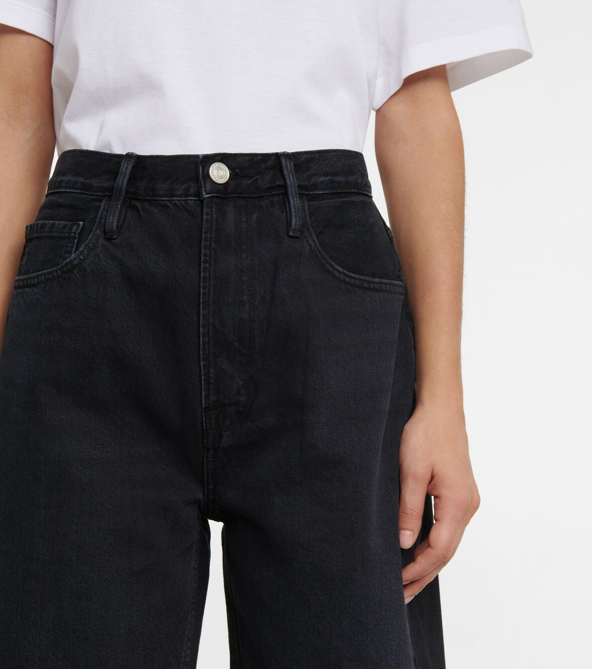 Frame - High-rise denim Bermuda shorts Frame Denim