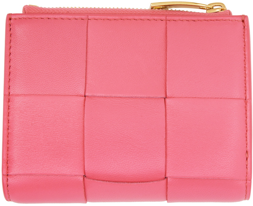 Bottega Veneta Pink Small Zip Wallet Bottega Veneta
