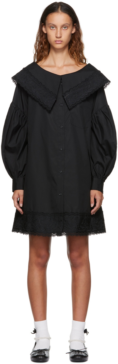 Simone Rocha Black Embroidered Dress Simone Rocha