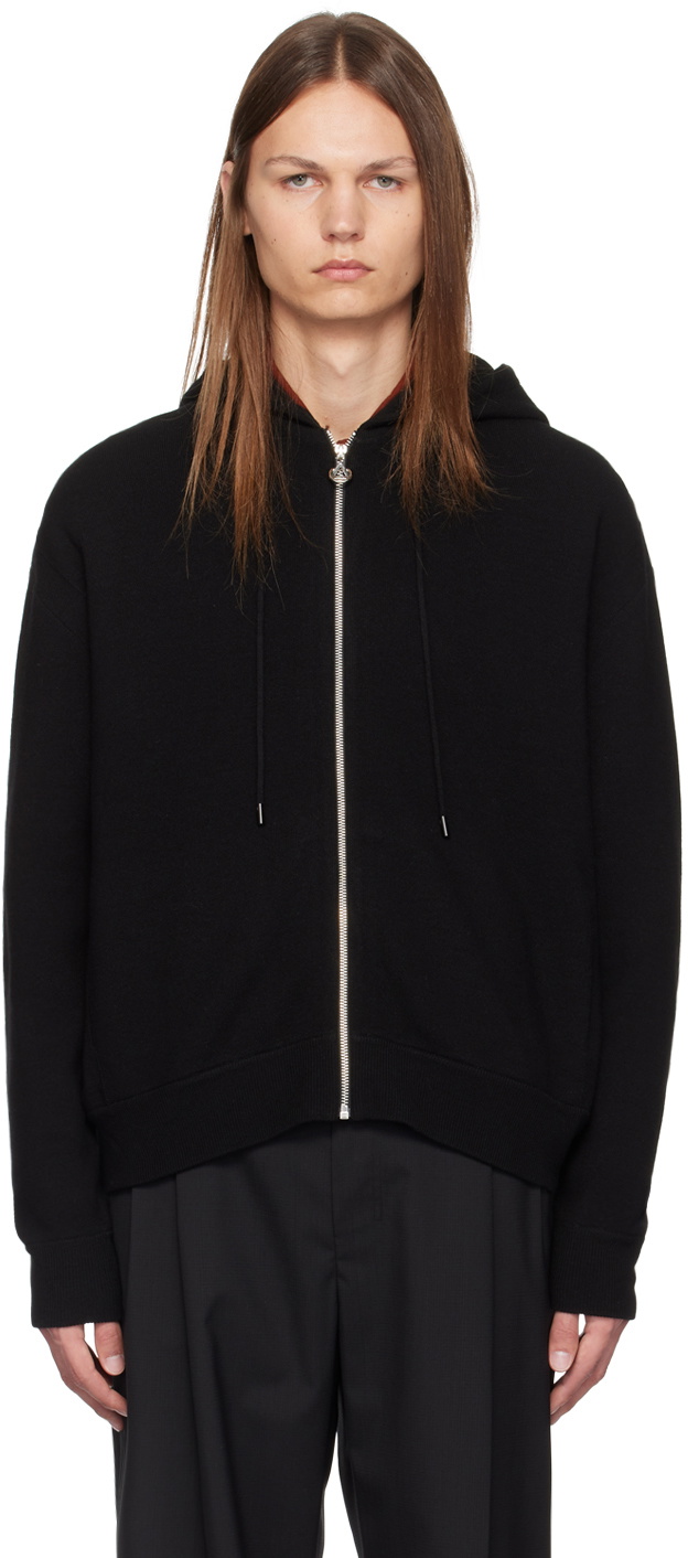 Solid Homme Black Knit Zip Hoodie Solid Homme