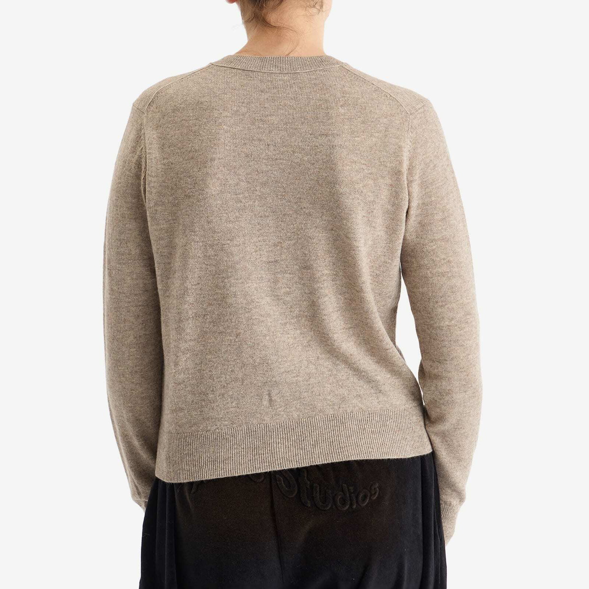 Acne Studios Women's Keny Yak Core Cardigan in Greige Melange Acne Studios