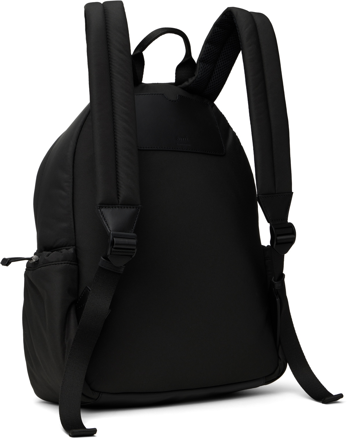 AMI Paris Black Ami De Coeur Backpack AMI