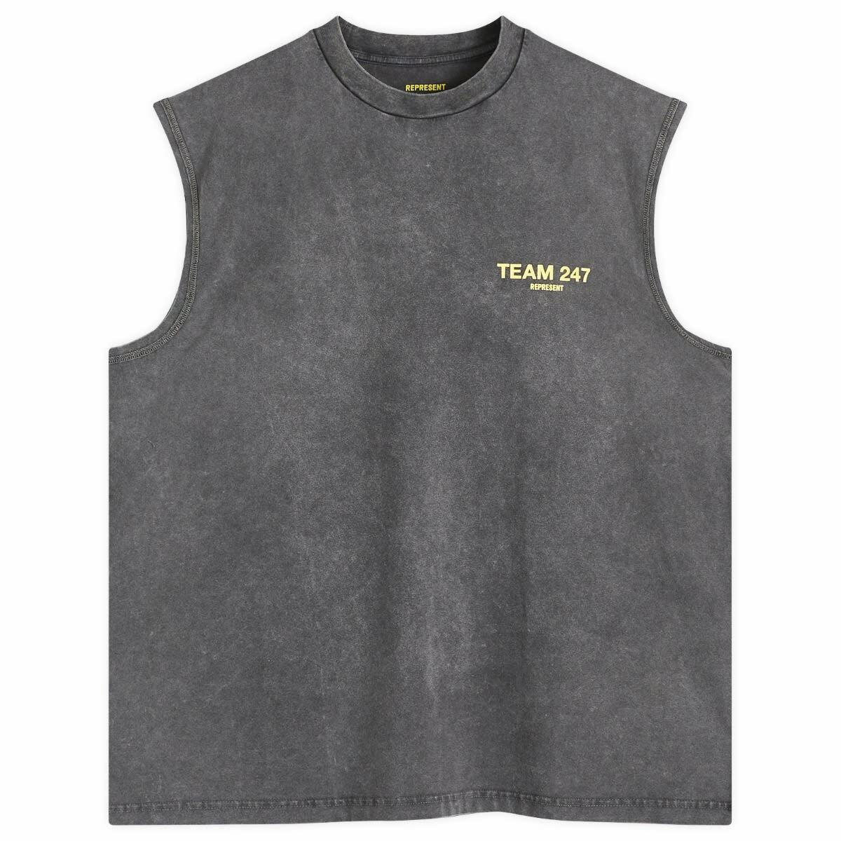Represent Men's Team 247 Oversized Tank in Pewter/Lemon Represent