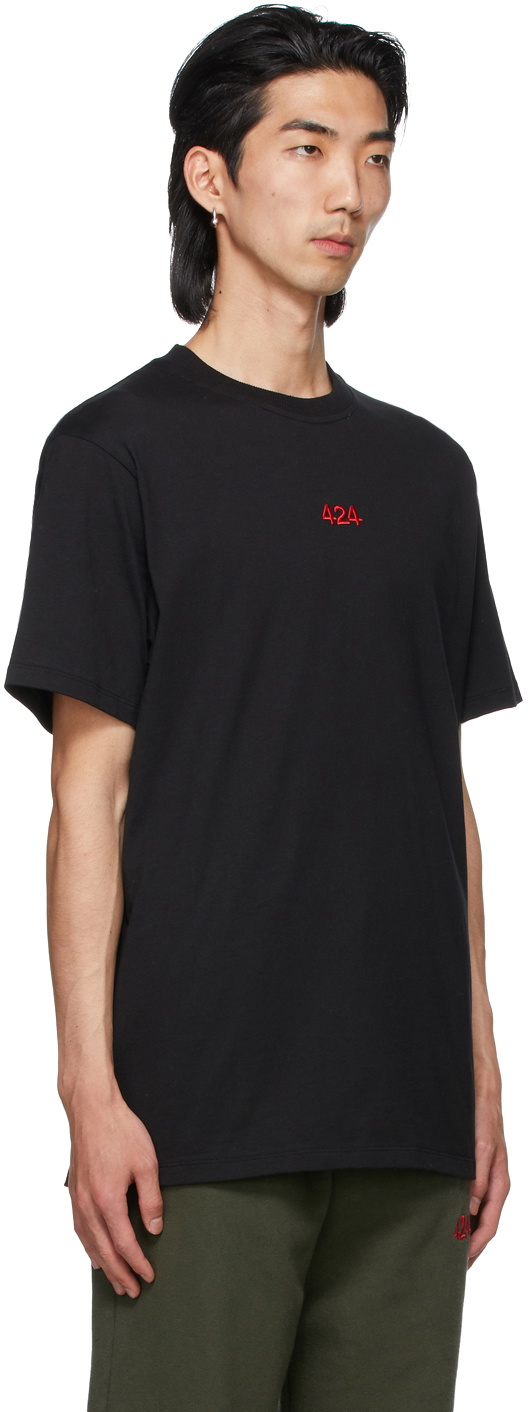 424 Black Logo T-Shirt 424