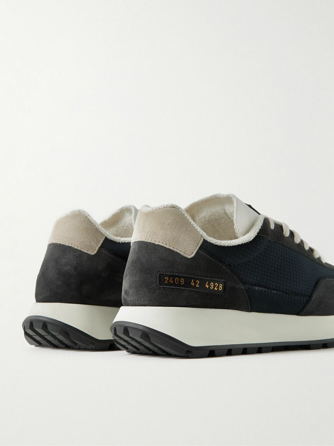 Common Projects - Track Classic Nubuck-Trimmed Suede and Ripstop ...