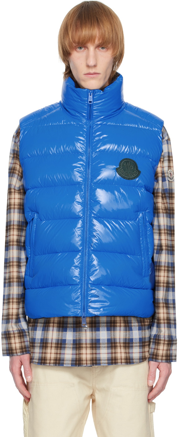 Moncler Blue Parke Down Vest Moncler