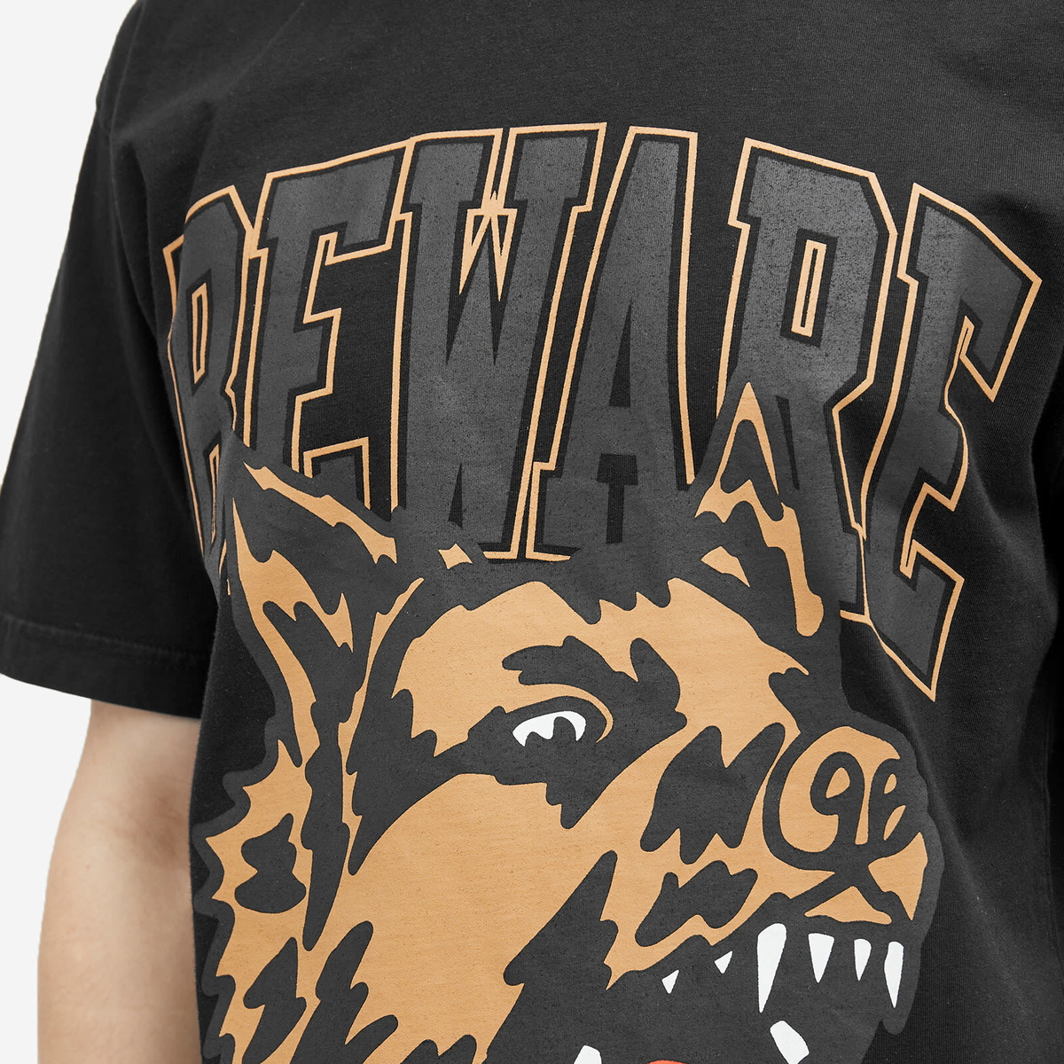 MARKET Men's Classic Beware T-Shirt in Washed Black MARKET