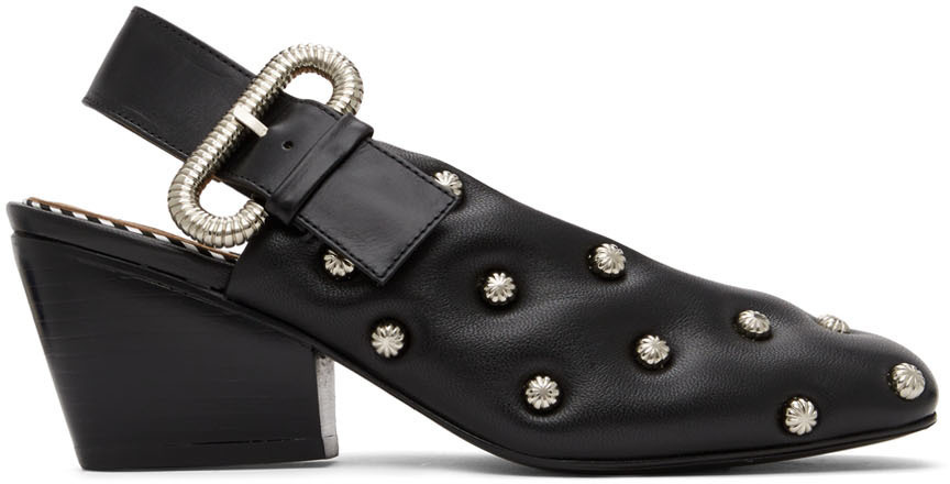 Toga Pulla Black Leather Heels Toga Pulla