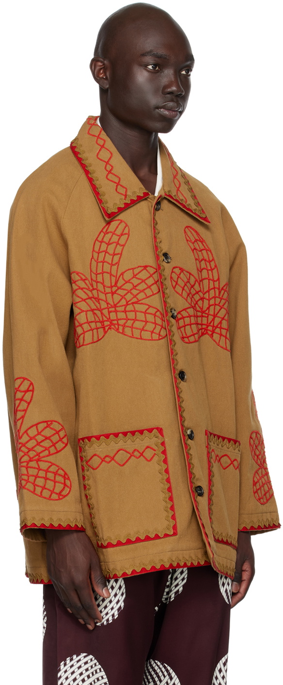 Bode Brown Field Maple Jacket Bode