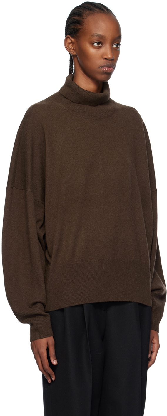 TOTEME Brown Turtleneck Sweater Toteme