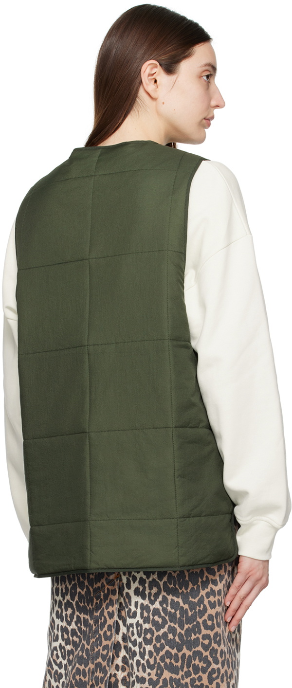 GANNI Green Quilt Vest GANNI