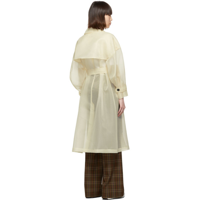 Enfold Beige Organdie Trench Coat Enfold