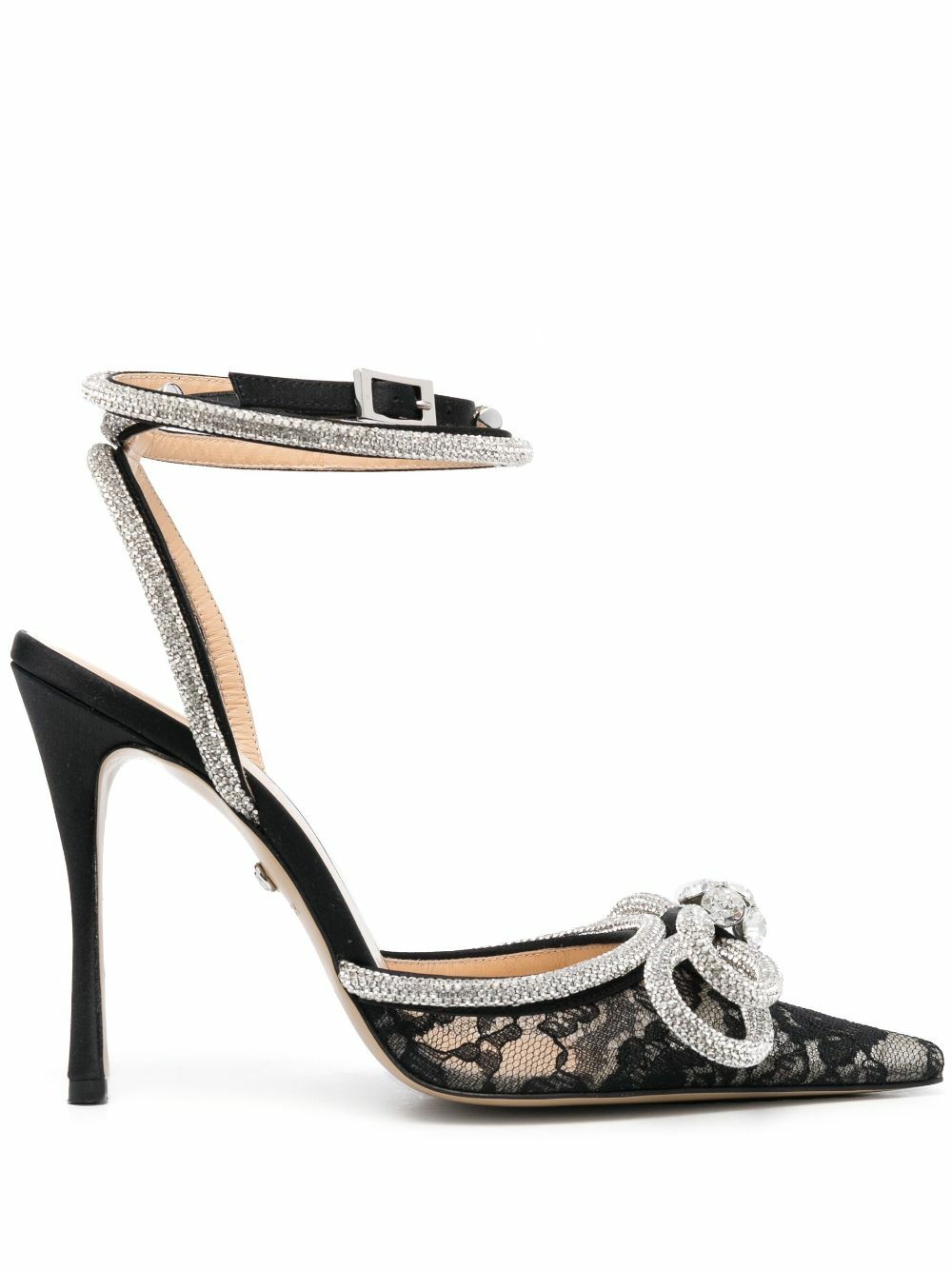 MACH & MACH - Double Bow Lace High Heel Pumps MACH & MACH