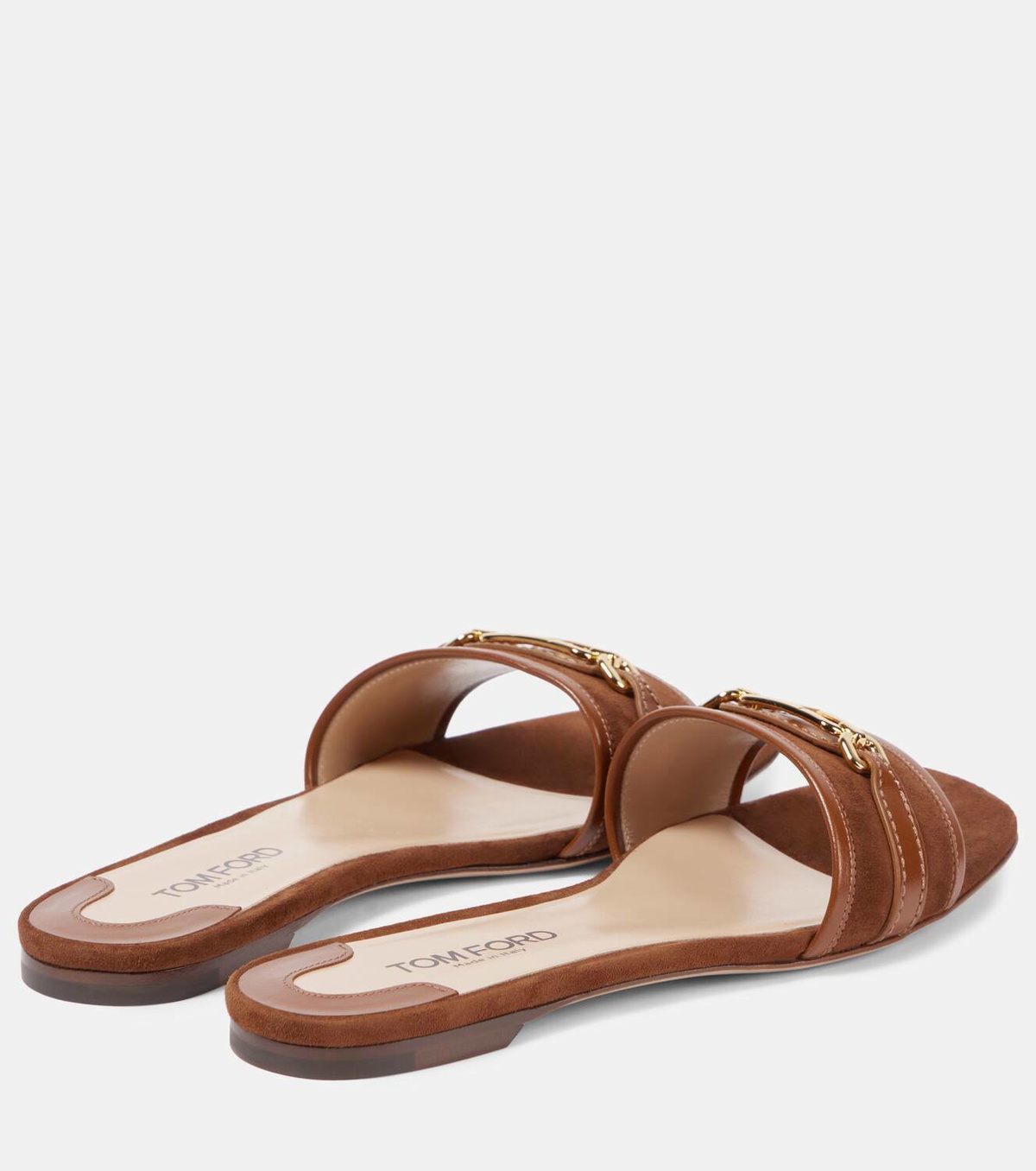 Tom Ford Whitney Stadium T leather slides TOM FORD