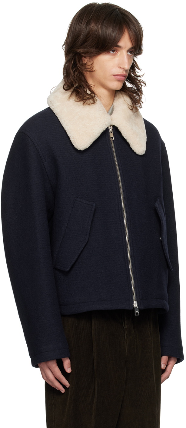 AMI Paris Navy Short Jacket AMI