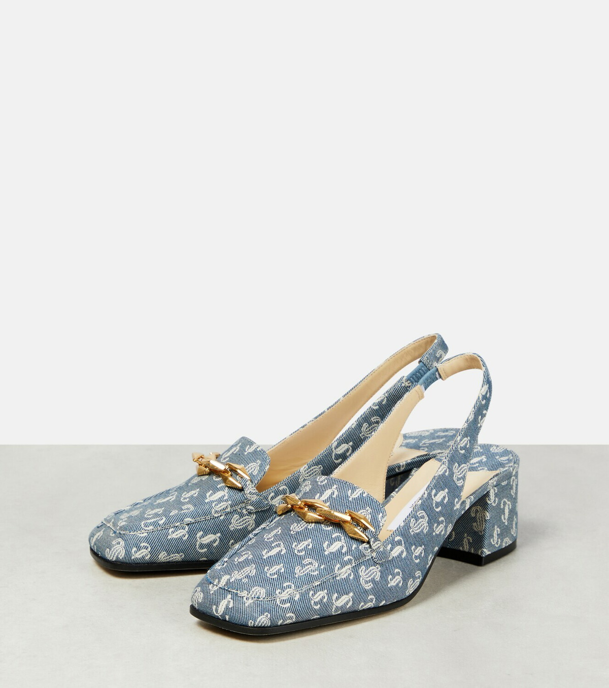 Jimmy Choo - Diamond Tilda denim slingback pumps Jimmy Choo