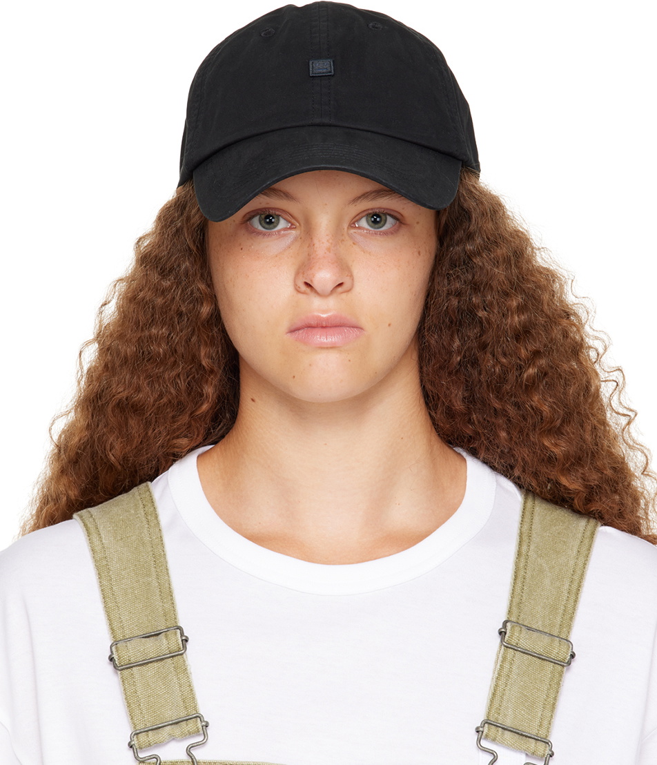 Acne Studios Black Micro Patch Cap Acne Studios