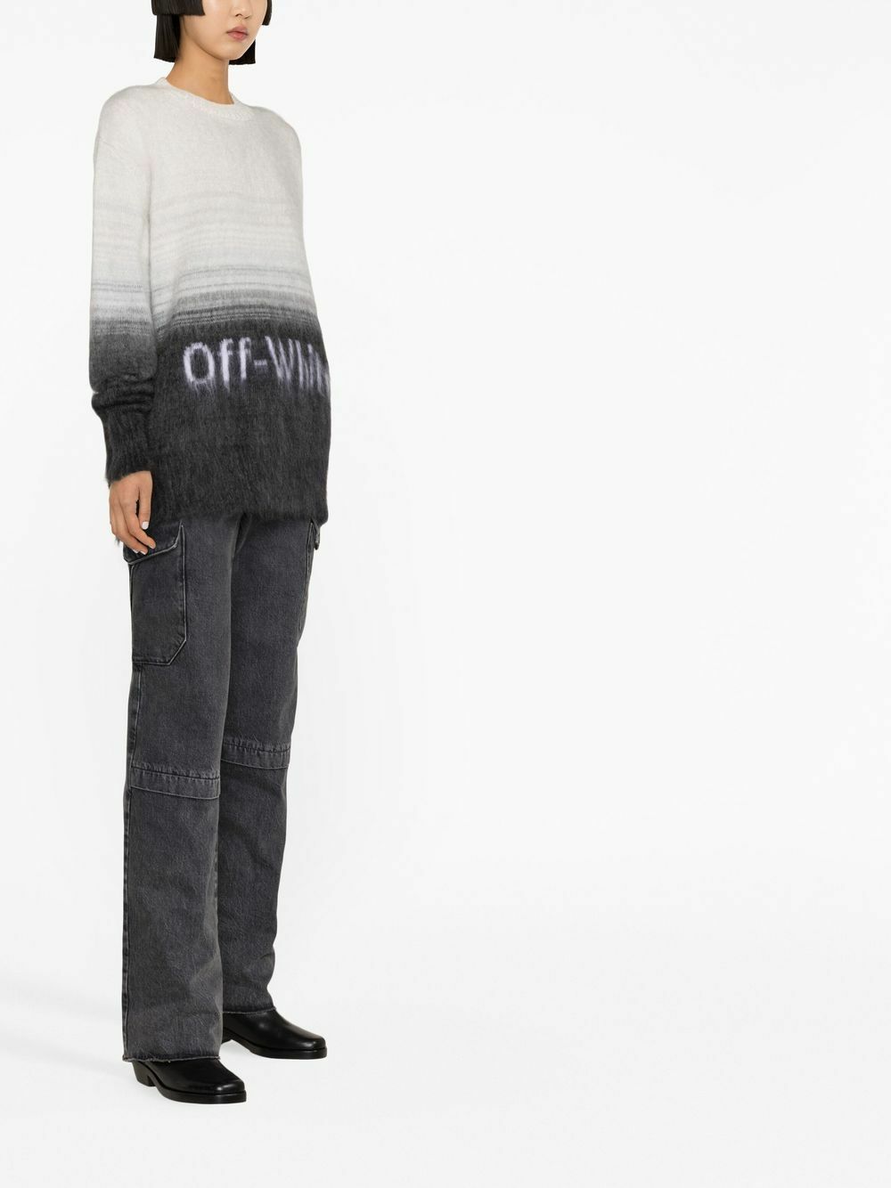 OFF-WHITE - Logo Mohair Sweater Off-White