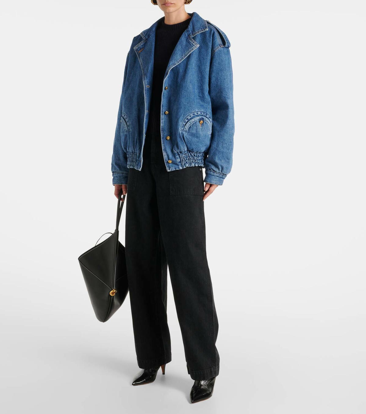 Blazé Milano Nariida Sapphire denim bomber jacket Blaze Milano